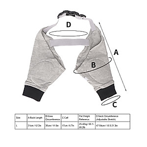 Dog Leg Joint Sleeve, Joint Warming Pet Recovery Sleeve Soft Padded Dog Elbow Protector for Small Medium Large Dogs (L)