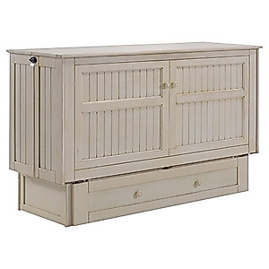 Night & Day Furniture Daisy Murphy Cabinet Memory Gel Foam Tri Fold Mattress, Queen, Butter Cream