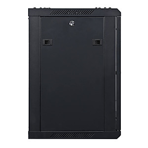 AEONS 12U Professional Wall Mount Network Server Cabinet Enclosure 19-Inch Server Network Rack 16-Inches Deep Black