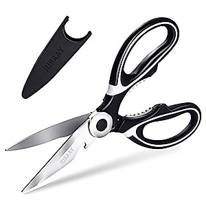 JUBAAY Kitchen scissors Upgraded version with blade cover, used to cut chicken, poultry, fish, Quality stainless steel Can cut bones easily Make your meal preparation easier…