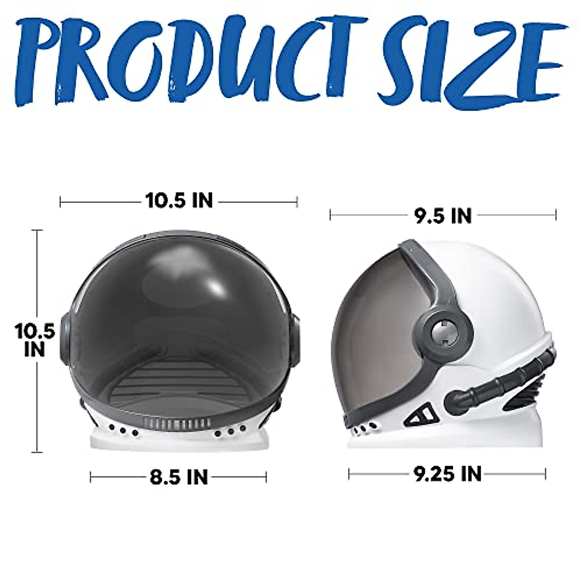 Spooktacular Creations Astronaut Helmet with Movable Visor and Vents Design, Pretend Play Toy Set, School Classroom Dress Up, Role Play Accessory, Halloween and Christmas Gift Stocking, Party Favor Supplies, Unisize 10.5×9.5×8.5IN