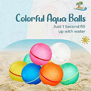 LEGACY KIDS Reusable water balloons For Kids, Water Balloons Quick Fill, Refillable Water Balloons For Kids, Reusable Water Balloons Magnetic, Reuse Water Balloons, Silicone (12) (Regular)