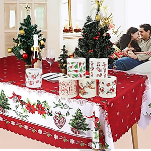 2 Rolls Merry Christmas Toilet Paper Christmas Pattern Series Printed Disposable Toilet Paper Napkins Tissue Christmas Bath Toilet Paper for Xmas Fun Party Novelty Gag Gifts Bathroom Decor (2)