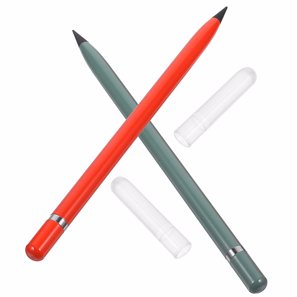 Ciieeo 4 Pcs Pencil Forever Pen Erasable Signing Pen Paint Black Ink Stylus Funny Pens Black Office Supplies Inkless Pen Drafting Supplies With Eraser Drawing Pen Metal Child