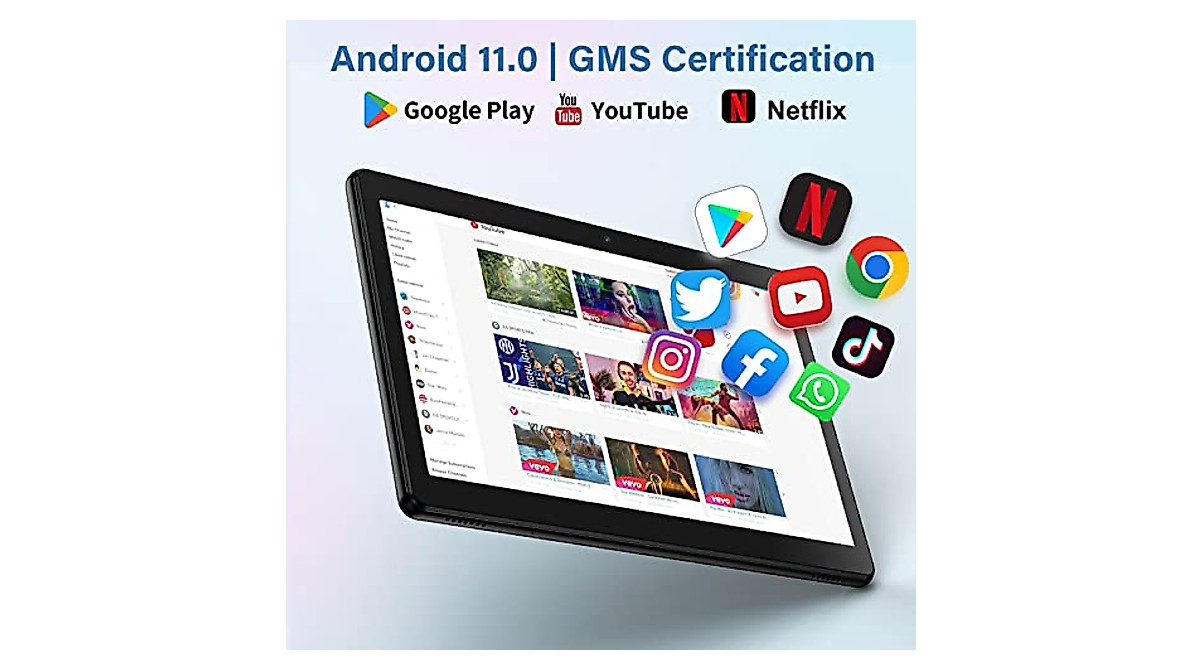 10" Android Tablet with 8000mAh Battery & 512GB Expandability