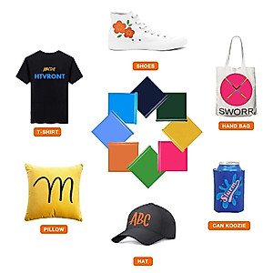 HTVRONT HTV Vinyl Rolls Heat Transfer Vinyl - 12" x 8ft White HTV Vinyl for Shirts, Iron on Vinyl for Cricut & Cameo - Easy to Cut & Weed for Heat Vinyl Design (White)