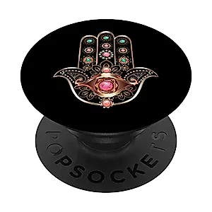Eye and Hamsa Hand of Fatima Evil Protection Women Wellness PopSockets Swappable PopGrip