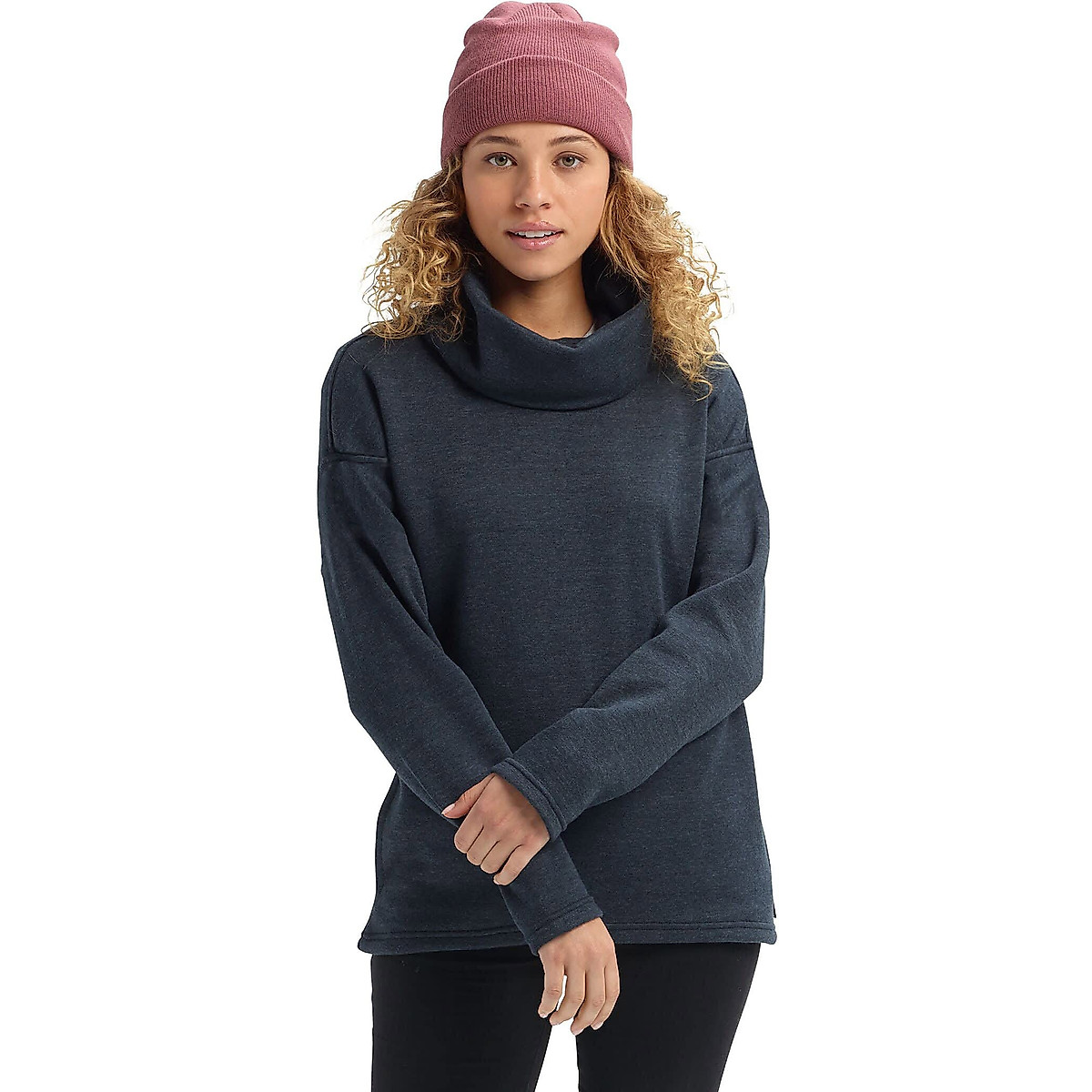 Burton Womens Ellmore Pullover, True Black Heather New, Medium
