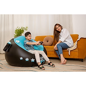 Qadory Inflatable Gaming Chair for Kids- Air Pump and Gift Included 3-in-1, Gaming Bean Bag Chair- Kids Gaming Chair- Bean Bag Chairs for Kids 8-12, Gamer Chair for Kids
