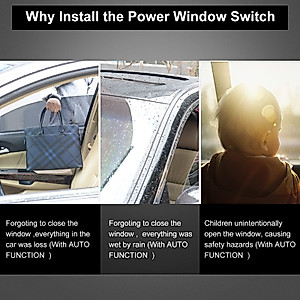 Master Power Window Switch Front Passenger Side fits for 2009-2012 Dodge Ram 1500 Replace for The Factory OE04602870AD 04602544AG