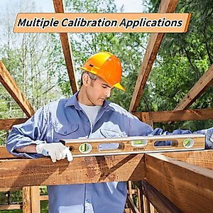 Bamboo Level, 24 Inch Level & Tool Solid Block Acrylic Vials, Resists Mortar Adhesion, for Masonry Application and General Leveling (Light)