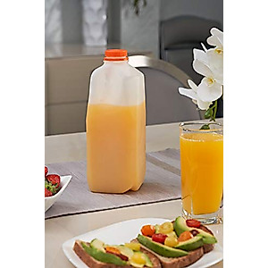 [50 PACK] Empty Plastic Juice Bottles with Tamper Evident Caps 64 OZ - Half Gallon, Smoothie Bottles - Ideal for Juices, Milk, Smoothies, Picnic's and even Meal Prep by EcoQuality Juice Containers