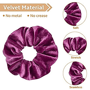 12 Pcs Big Hair Scrunchies Velvet Elastic Hair Bands Scrunchy, Large Hair Scrunchies for Women's Hair, Hair Ties Scrunchie Accessories Valentine's Day Christmas Gifts for Women Teenage Girls