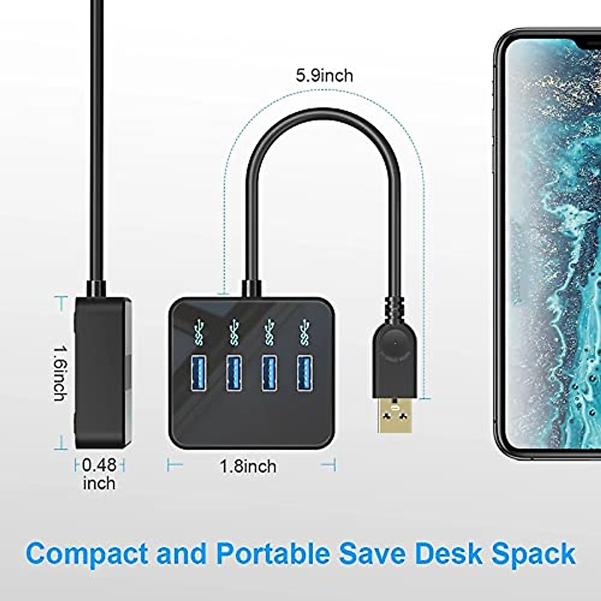 SHYPT USB Hub 3.0 Adapter USB Splitter Notebook 4 USB 3.0 Hub for PC Computer Accessories