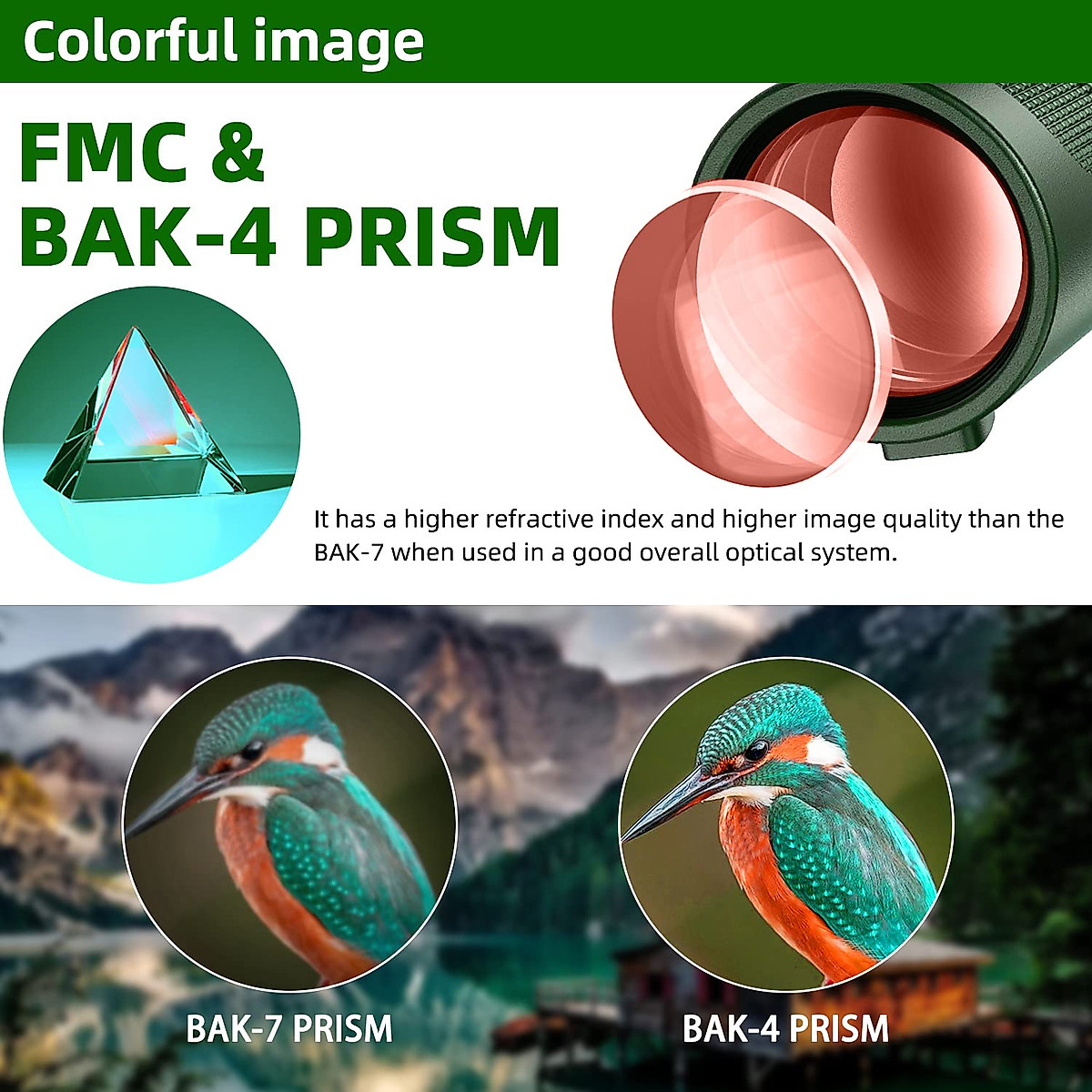 Pankoo 40X60 Monocular Telescope with Smartphone Holder & Tripod, 2025 Power Prism Compact Monoculars for Adults Kids, HD Monocular Scope for Bird Watching Hiking Concert Travelling