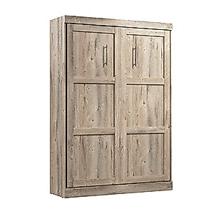 BESTAR Pur Murphy, Space-Saving Wall Bed for Multipurpose Guest Room or Home Office, Full, Rustic Brown