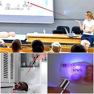 WNZQK Cat Toys Lazer Pointer cat Toys Interactive for Indoor Red Laser Pointer for Dogs Pet Red Light Laser Remote Control Teaching USB Flashlight Rechargeable(1 Pcs Pack, 1 Pcs Pack)