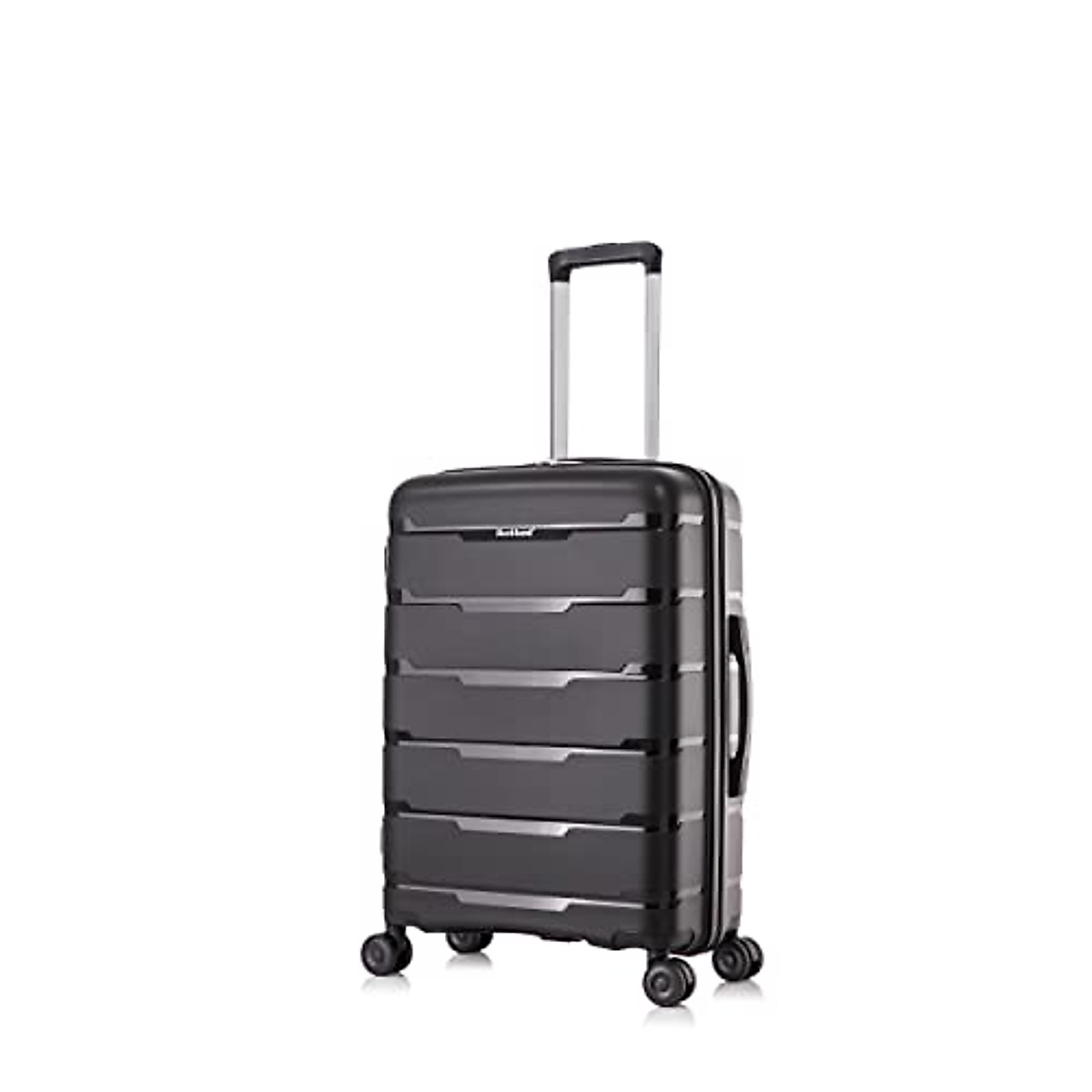 Rockland Pasadena Hardside Spinner Wheel Luggage, Black, 19", 23", 27"