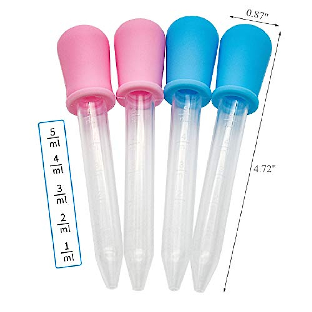 CHIUTUUY 11 Pcs Eye Droppers for Kids - 5ml Silicone Plastic Pipettes Liquid Transfer Dropper for Crafts Science Water Play Candy Gummy Molds