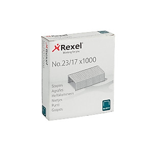 Rexel 2101052 – Box of 1000 Staples 23/17 Galvanised