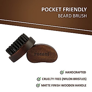 RUBAB MEN Travel Friendly Nylon Bristle Beard Brush for Men | Tame your Beard like a King!