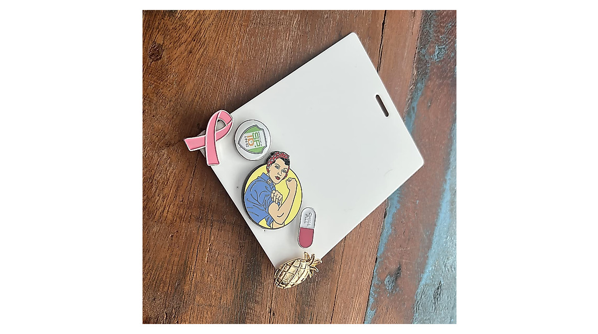 Badge Buddy Pin Holder for Nurses - 7 Pre-Punched Holes