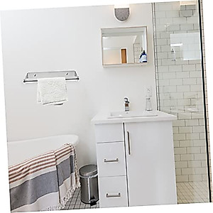 DOITOOL 5pcs and Single Holder Towel Rack Shelf Plastic Toilet Racks Mount Dispenser Organizer Wall Steel Gold Stainless Wrap with Cm Rod Metal Screws Hangers Kitchen for Mounted Bar