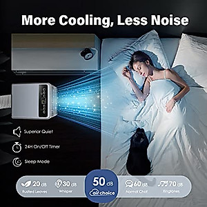 AirChoice Portable Air Conditioner, 12000 BTU Air Conditioner Portable for Room Up to 550 Sq.Ft, 3-in-1 with Dehumidifier and Fan Mode, 24H Timer, Remote Control, Quiet Portable AC Unit, Window Kit