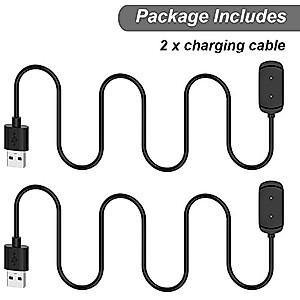 Emilydeals 2-Pack Charger for Amazfit T-Rex, GTS, GTR Smart Watch - Replacement Magnetic Charging Cable USB Cord for Amazfit T-Rex, GTS, GTR [1m/3.3ft] (2)