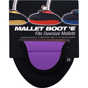 Stealth Club Covers 12130 Putter Oversize Mallet 2-Ball Golf Club Head Cover, Grape/Black