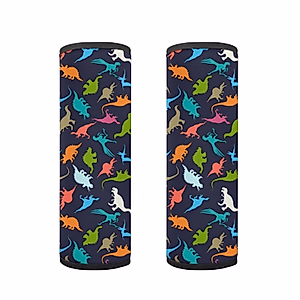 AFPANQZ Funny Cartoon Dinosaur Car Seat Belt Pads Covers for Baby Kids Toddler Comfortable Seat Belt Shoulder Pads Soft Comfy Seat Cushion Shoulder Straps Cushion for Backpack Bag