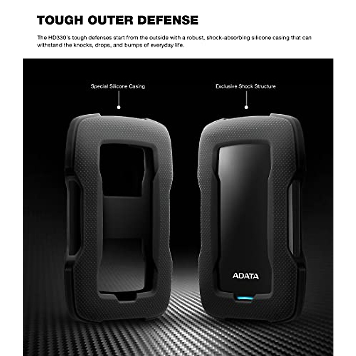 ADATA RIGTED Magnetic Disk Memory Drive (OUTERN) - AHD330-1TU31-CBK - 1TB