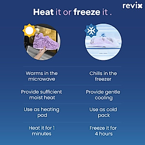 REVIX Microwavable Booties and Hot Feet Warmers for Women & Men,Heated Foot Warmer with Flaxseed Moist Heat Therapy for Foot Ankle, Cold Feet, Purple, S/M