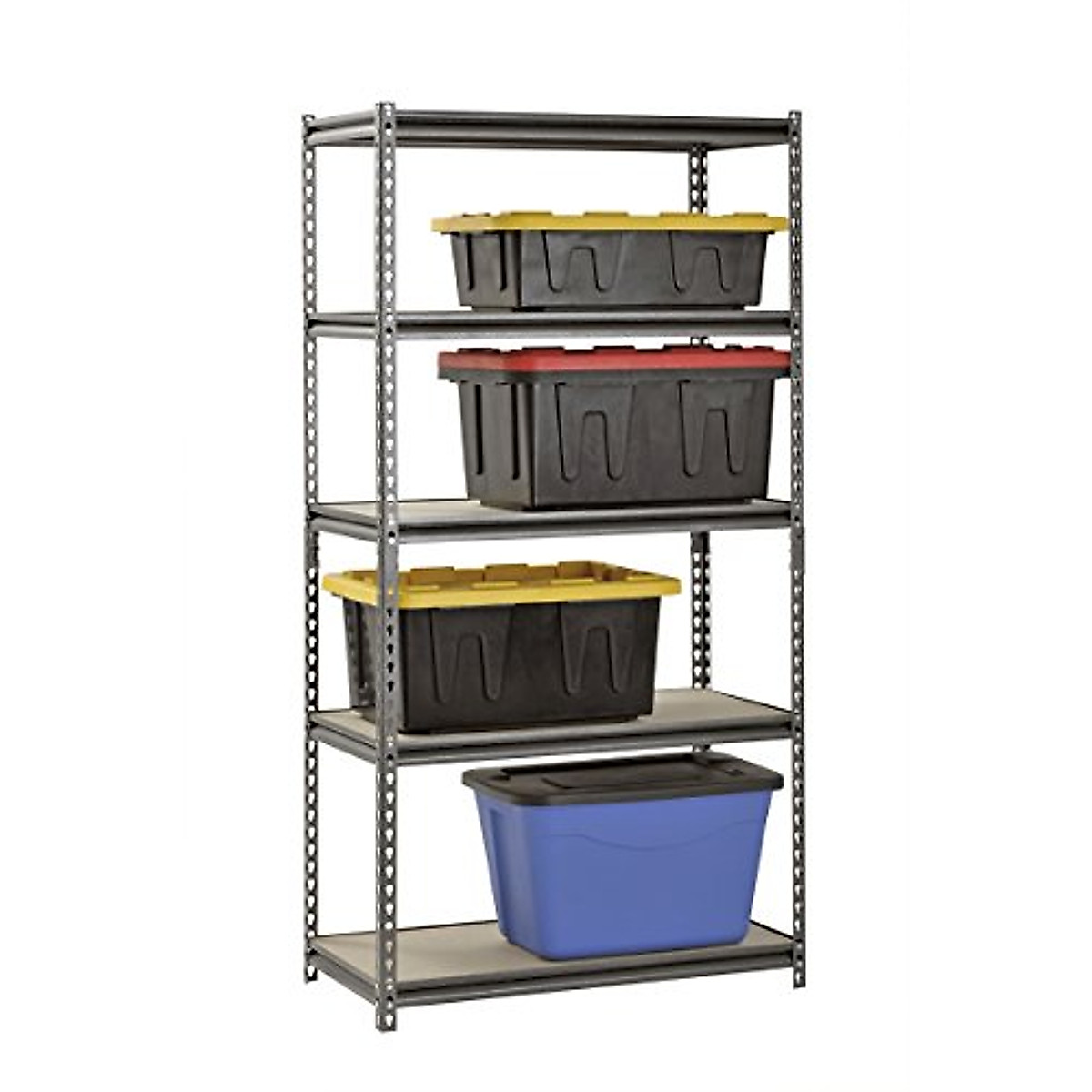 Muscle Rack UR361872PB5PAZ-SV Silver Vein Steel Storage Rack, 5 Adjustable Shelves, 4000 lb. Capacity, 72" Height x 36" Width x 18" Depth