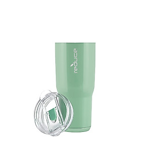 REDUCE Cold1 24 oz Tumbler with Lid and Straw - Dual-Wall Vacuum Insulated Stainless Steel Tumbler - Keeps Drinks Cold up to 24 Hours - Inner Ounce Markings to Track Hydration - OG Matcha