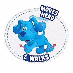 Just Play Blue's Clues & You! Walk & Play Blue, Walking and Barking Interactive Pet, Special Glittery Paw Print, Kids Toys for Ages 3 Up