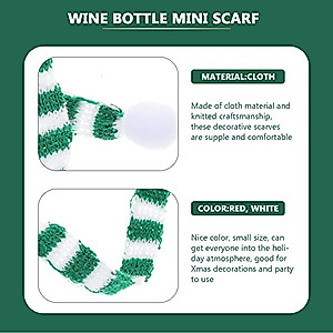 LUOZZY 18Pcs Mini Doll Scarf St. Patrick's Day Mini Scarf Knitted Santa Scarf for Wine Bottle St. Patrick's Day Party Supplies (Green White, 1 * 23cm)