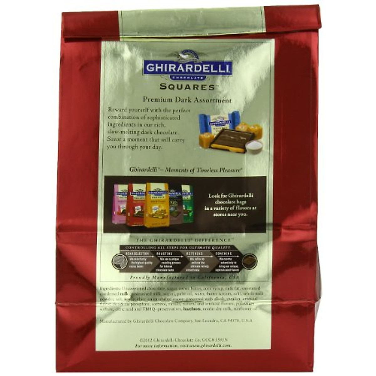 Ghirardelli Dark Assorted Chocolate Squares XL Bag, 16.71 oz.