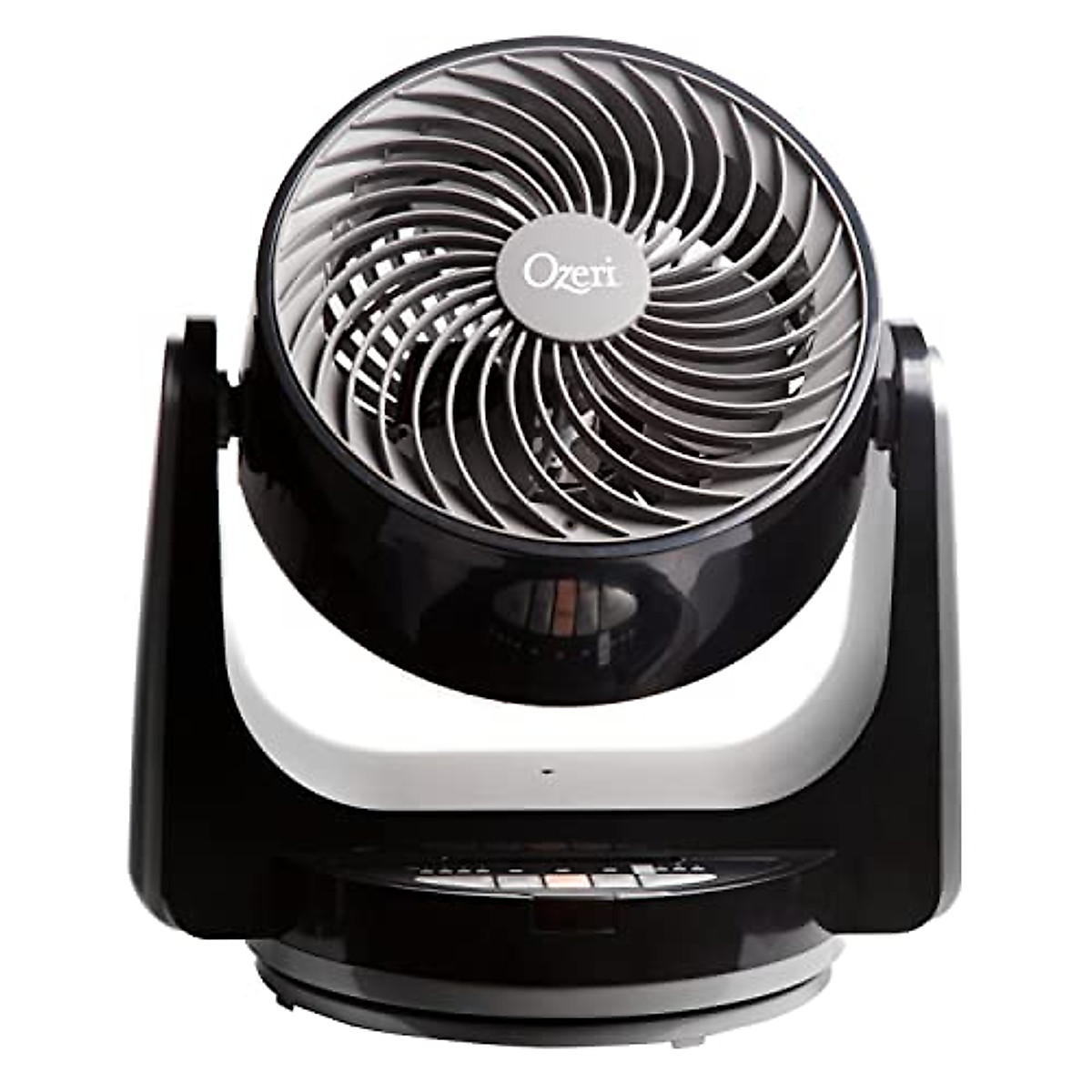 Ozeri - OZF6 Brezza III Dual Oscillating 10" High Velocity Desk Fan, Black/Gray