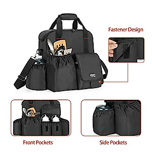 samdew Swaptop Carry Case, Half Grill Grates Replacement Bag Compatible with Coleman Roadtrip Grill Grate & Swaptop Cast Iron, Portable Grill Accessories Organizer for 2 Half Grill Grates, Bag Only