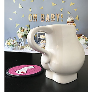 Baby Shower Gifts Idea for Pregnancy and Expecting Mothers - Perfect Funny Creative Baby Shower Gifts and Present Ideas for New Moms - 14OZ with BONUS Coaster