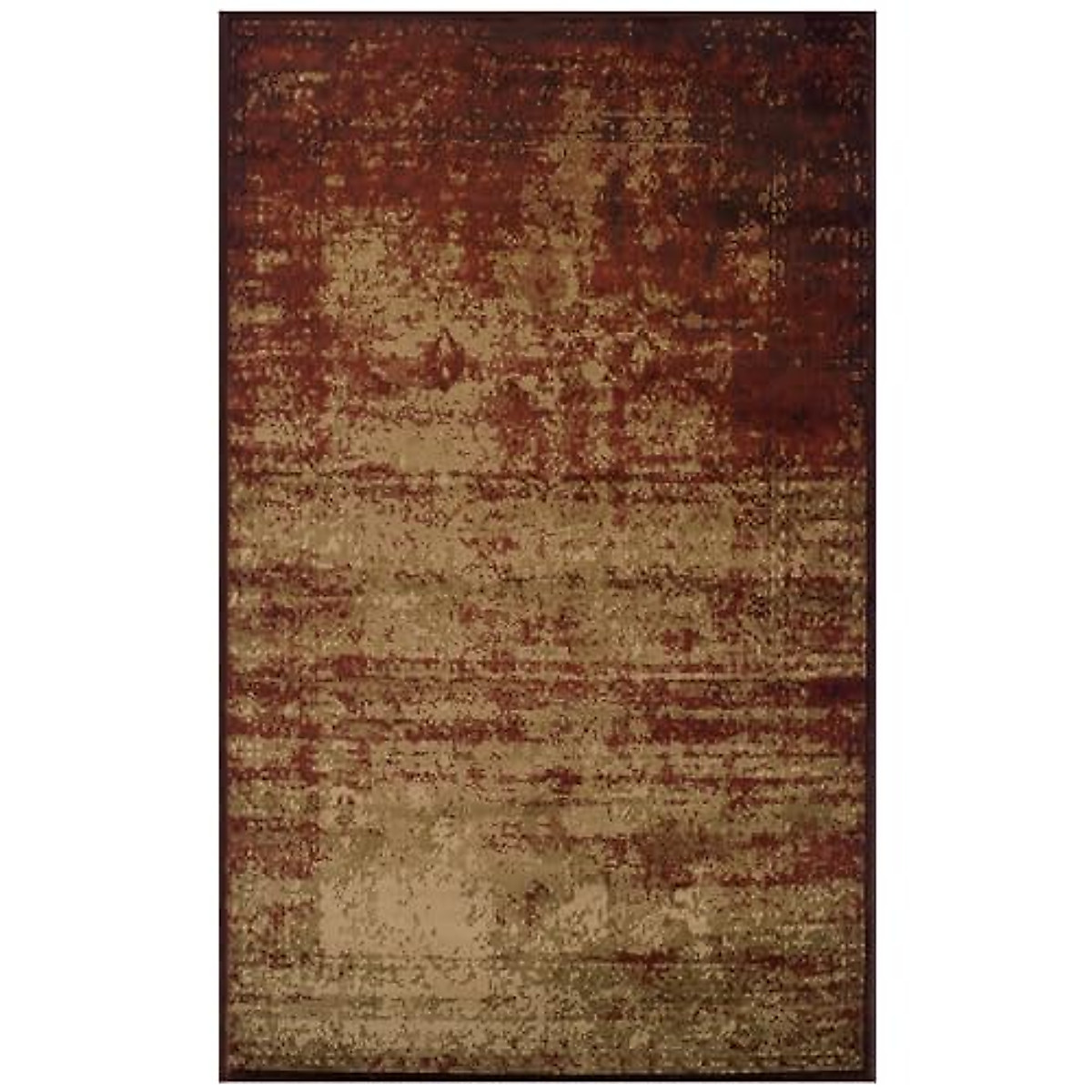 Superior Indoor Area Rug, Jute Backed Modern Abstract Rugs for Living Room, Dining, Kitchen, Office, Bedroom, Hardwood Floor Decor, Afton Collection, Auburn, 6' x 9'