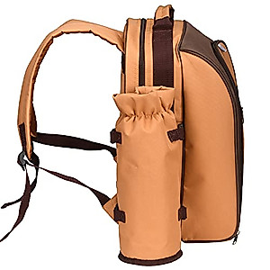 National Outdoor Living Two Tone Brown Picnic Cooler Backpack for Two