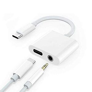 USB-C Headphone Adapter Earphone 3.5mm Jack Type-C Charger Port for Galaxy Tab S7 Plus (2020) Tablet - Splitter Mic Support Hands-free Headset Adaptor Compatible With Samsung Galaxy Tab S7 Plus (2020)
