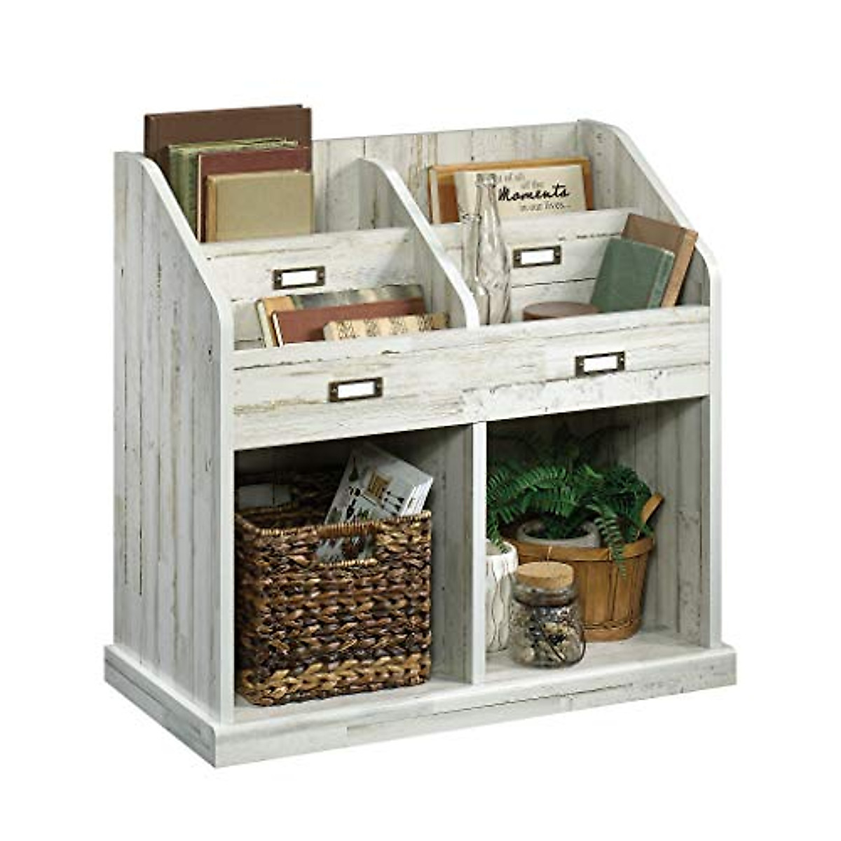 Sauder Barrister Lane Bookcase, White Plank Finish