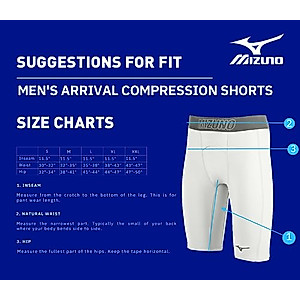 Mizuno The Arrival Compression Short, White, Large