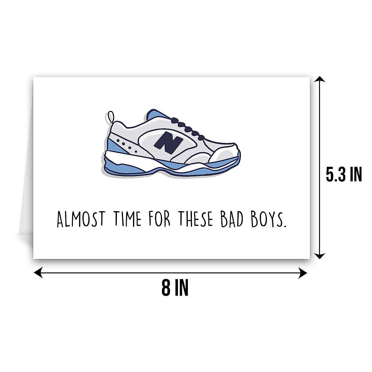 Qiliji Funny Dad Shoes Father's Day Card, Birthday Card for Old Man, New Balance Greeting Card for New Dad, Pregnancy Announcement Card, Retirement Card