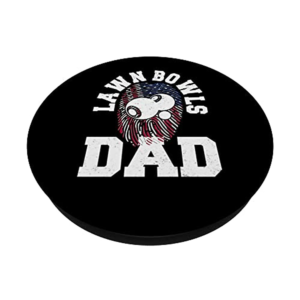 American Flag Fingerprint Patriotic Sports Lawn Bowls Dad PopSockets Swappable PopGrip