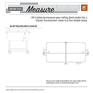 Classic Accessories Veranda Water-Resistant 80 Quart Patio Rolling Deck Cooler Cover, Patio Furniture Covers