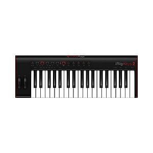 IK Multimedia iRig Keys 2 Pro portable keyboard MIDI controller with 25 velocity-sensitive synth-action keys and headphone output, for iPhone, iPad, Mac, PC, Android